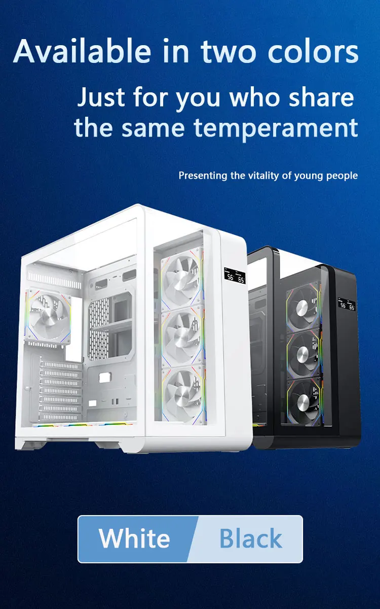 M-ATX Water-Cooled Desktop Host Gaming Chassis Three-Sided Tempered ...