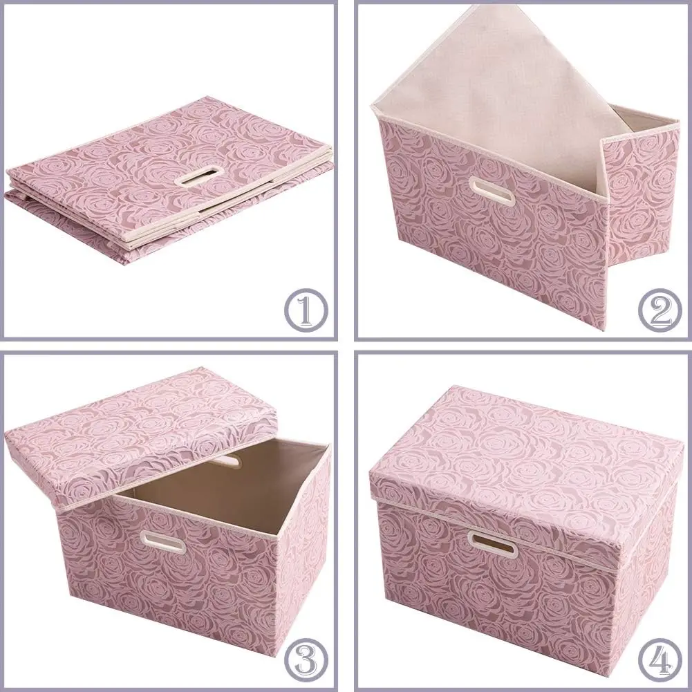 Collapsible Foldable Square Fabric Storage Box for Large Houseware and ...