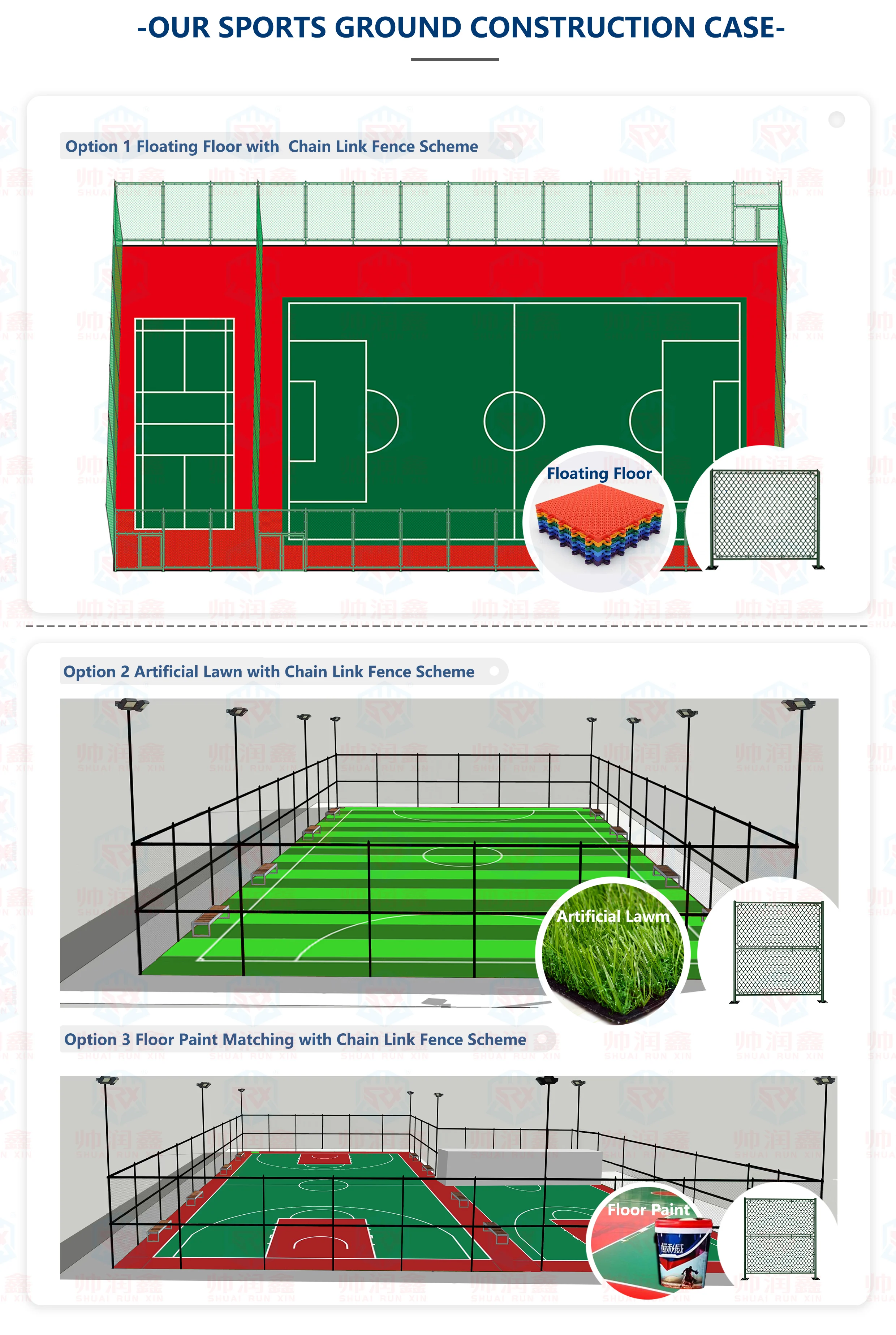 High Quality Galvanized Fencing Panels Metal Frame Powder Coating Chain ...