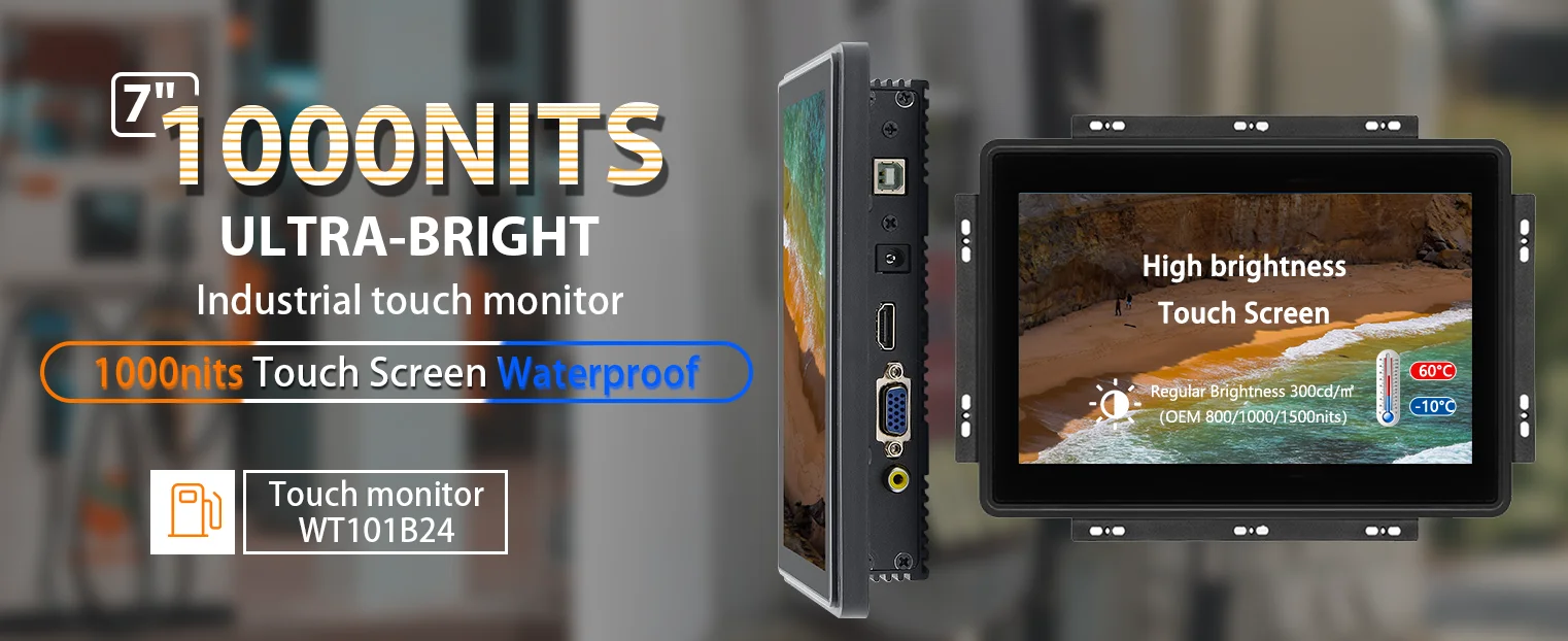 Open Frame Ip65 Industrial Monitor Embed 7 8 10.15 17 19 Inch ...