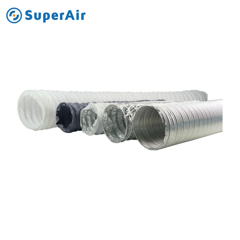 Hvac System Polyester Flexible Duct Flexible Connection Pipe For ...