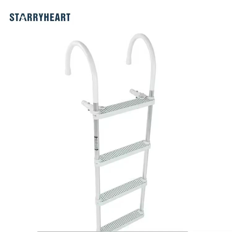 STARRYHEART Inflatable Boat Aluminum Boat Ladder 3 Step Portable Hook ...
