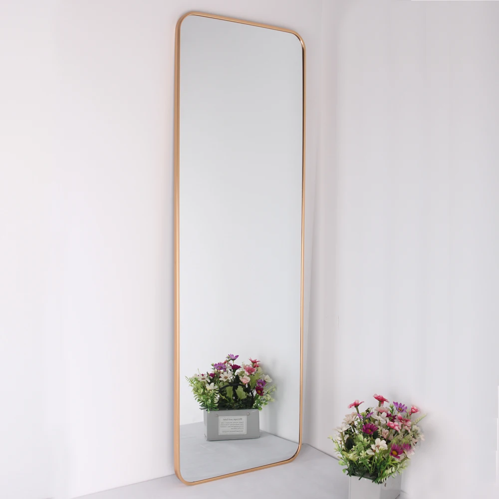 Aluminum Frame Full Body Floor Dressing Mirror Back Panel Full Length ...