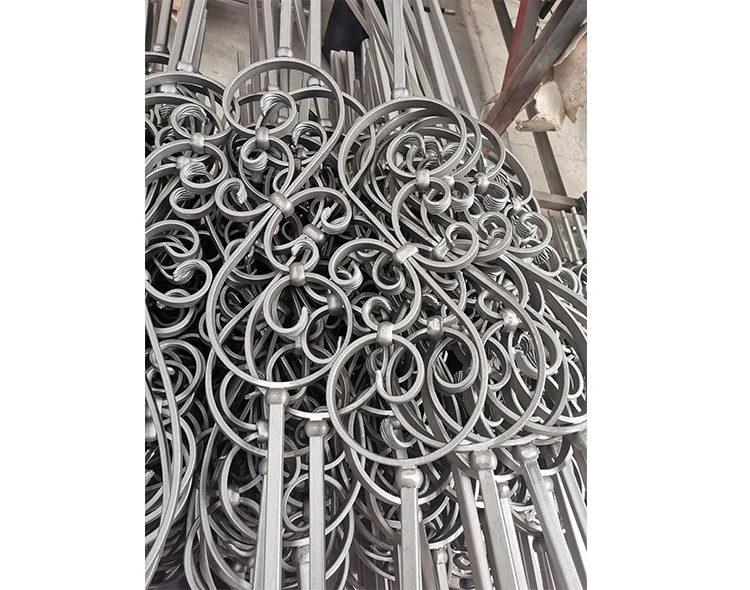Stair Railing Scroll Baluster - Wrought Iron Forged S