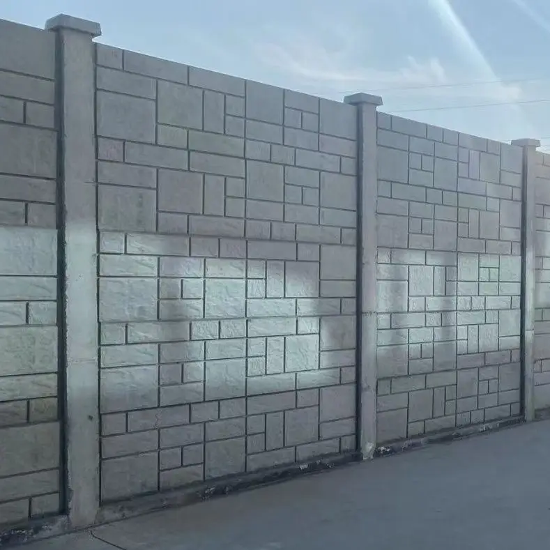 Outdoor Precast Wall Panel Mold Plastic Cement Concrete Fencing Mould PP