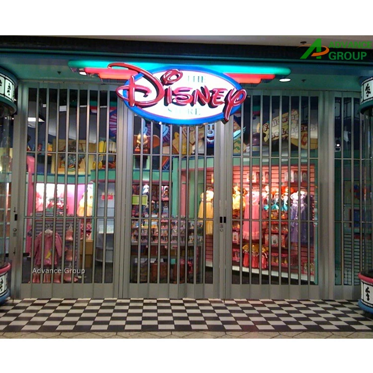 Commercial Shop Sliding Folding Door Transparent Poly-carbonate Shutter ...