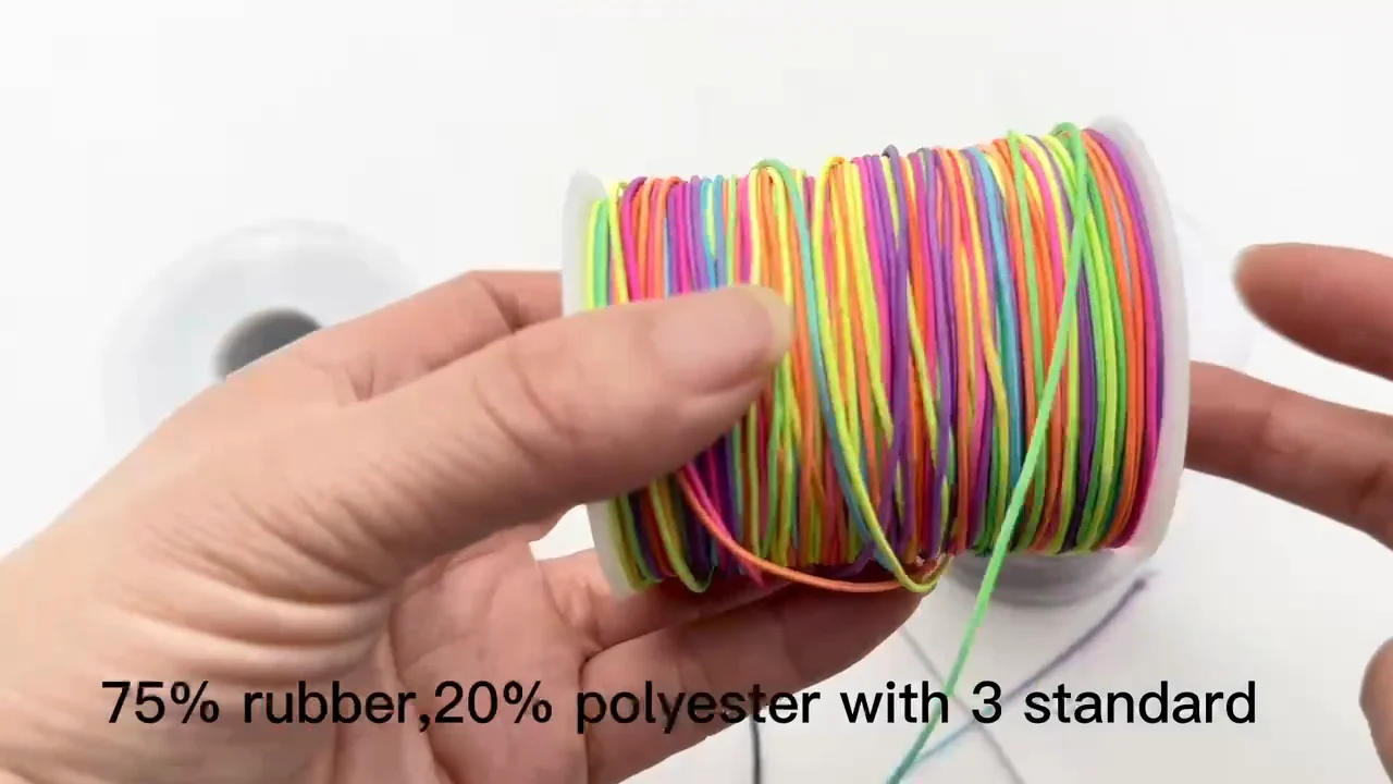 Strong Bungee Cord Colorful Round Elastic Rope Shock Rubber 1mm 2mm 2 ...