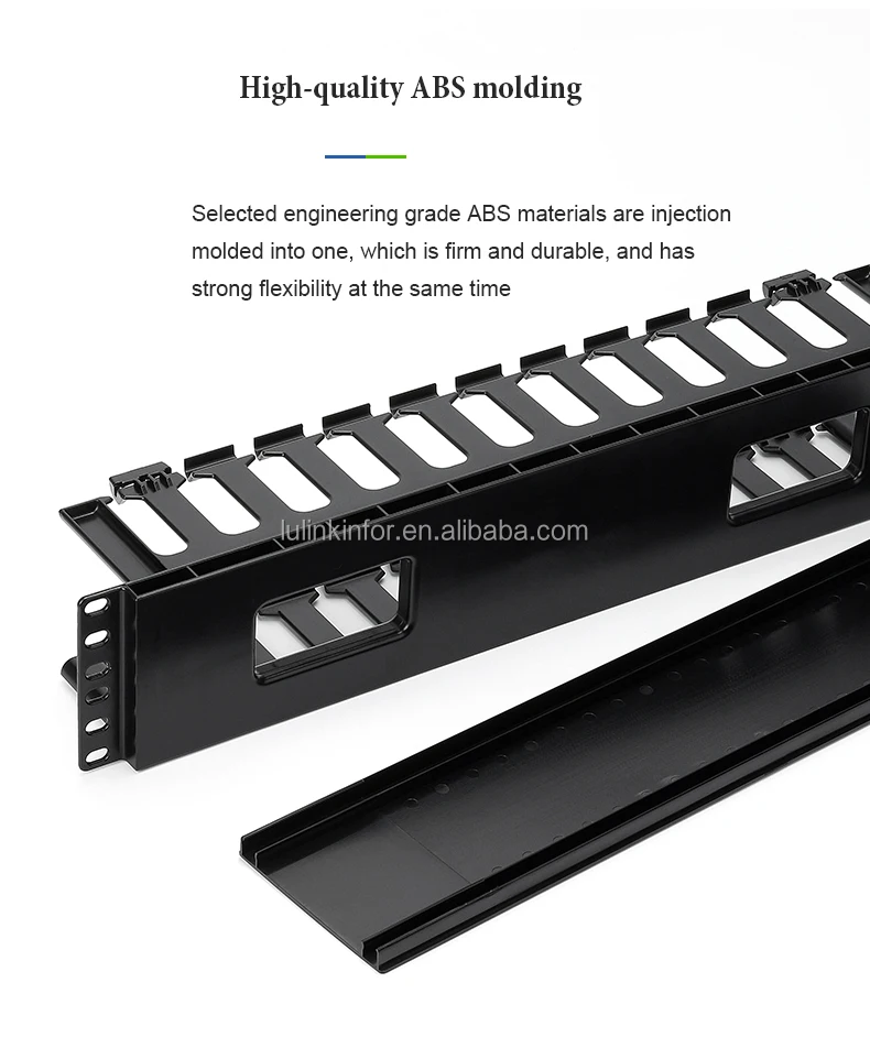 Factory Price 1u 19 Inch Type Plastic Cable Manager For Networking Rack ...