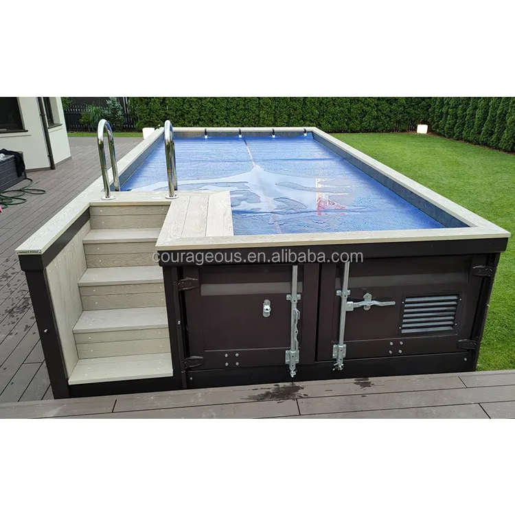 20 Ft Steel Shipping Container Pool - Durable & Portable Swimming ...
