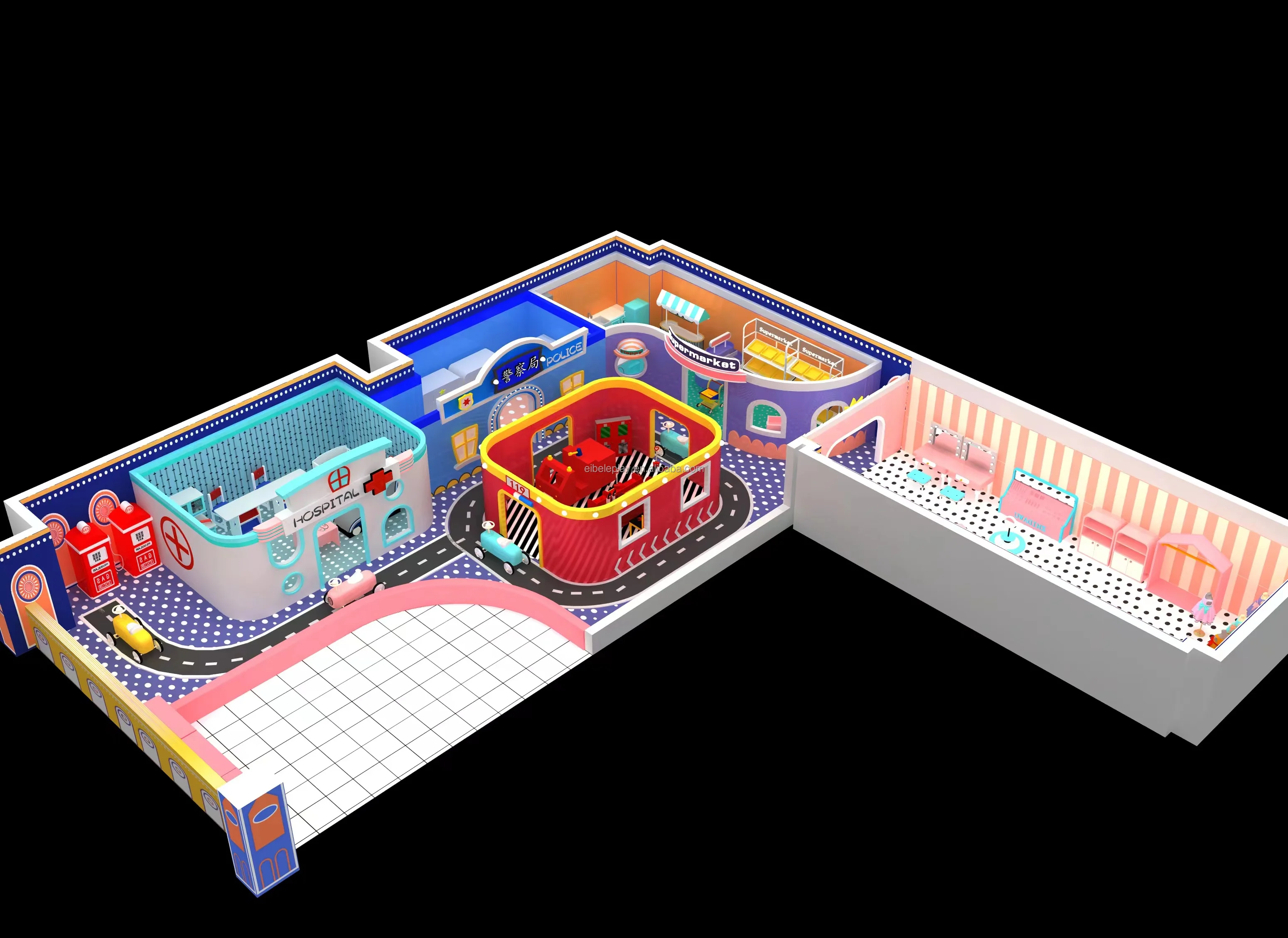 Small Kidzania - Mini Indoor Play Area for Kids Aged 2-6