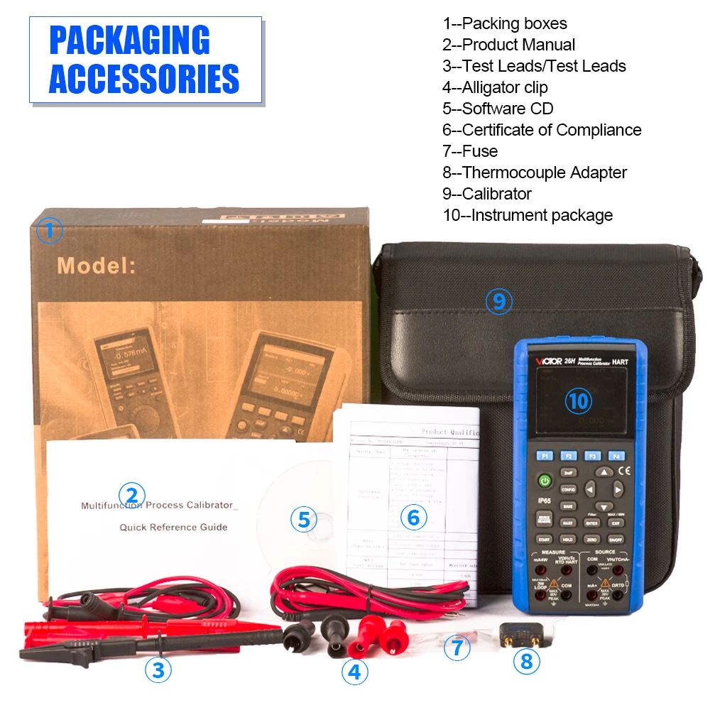 Victor 26 Multifunction Process Calibrator Signal Generator Accuracy Of ...