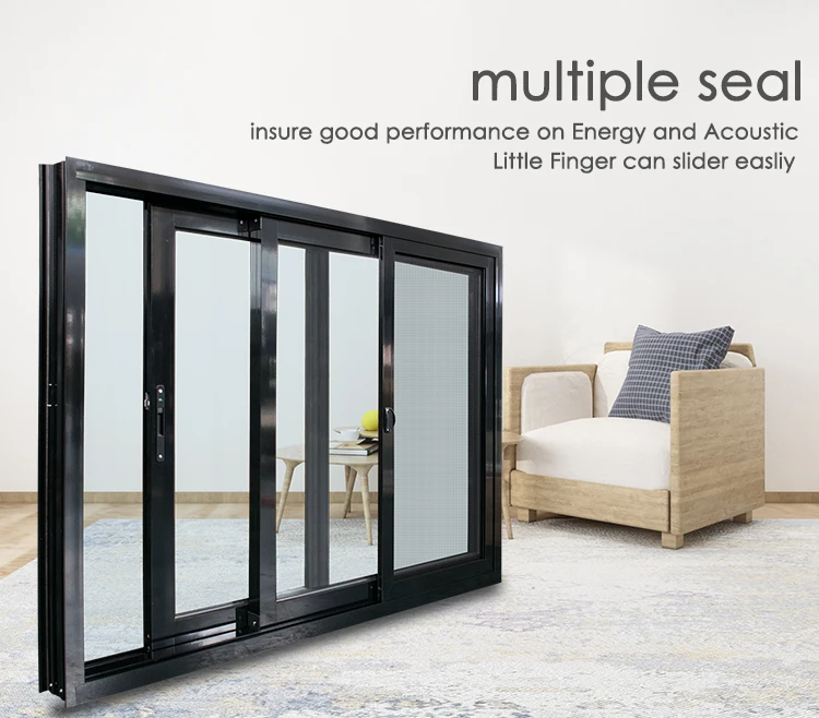 Double Glazed Aluminum Sliding Windows Drawing Window Frame Aluminium ...