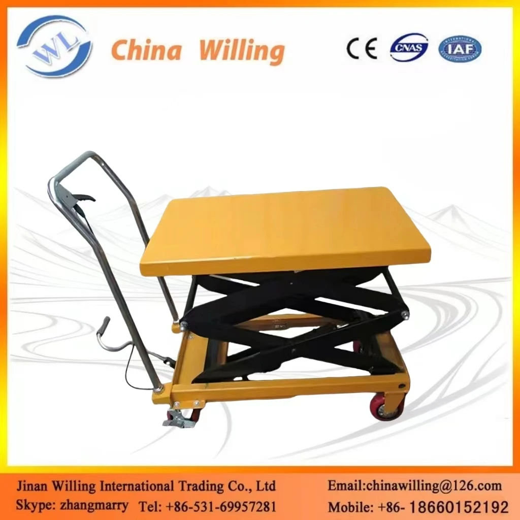 300kg 500kg 1000kg Work Platform Manual 1m 1.5m 2m Lift Table Accept ...