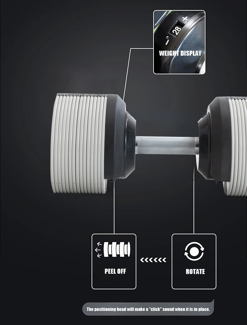 2024 New Design 1kg Increment Adjustable Dumbbell 2.2 2.5 Lbs ...