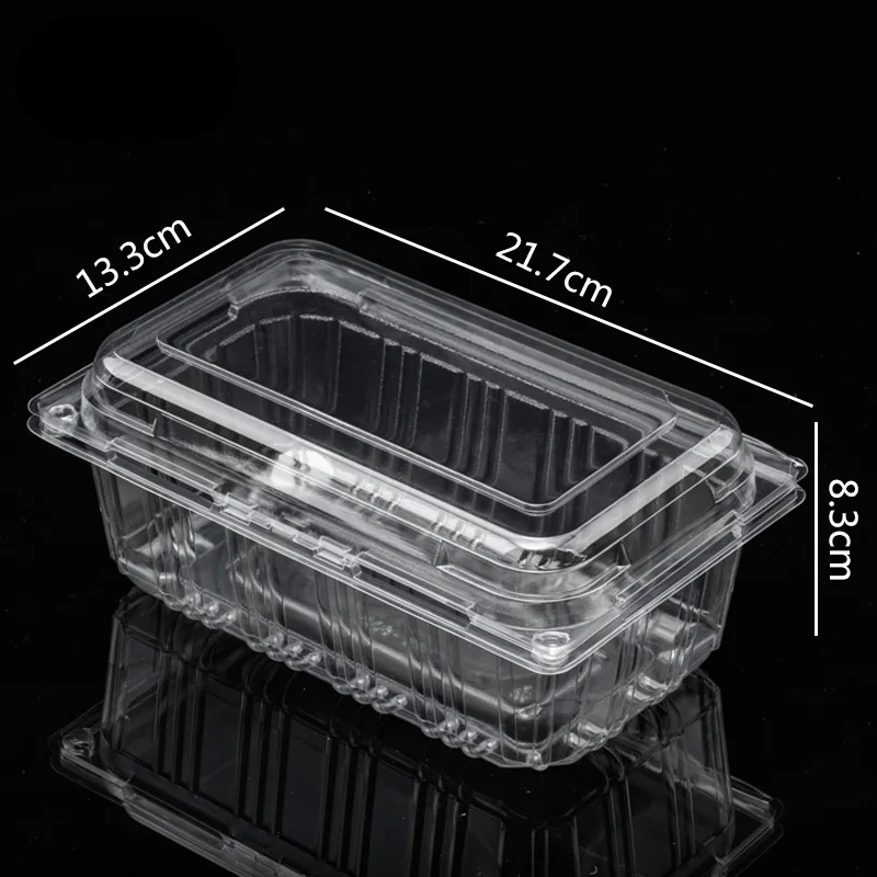Custom Capacity Rectangle clear Plastic Disposable Food Container ...