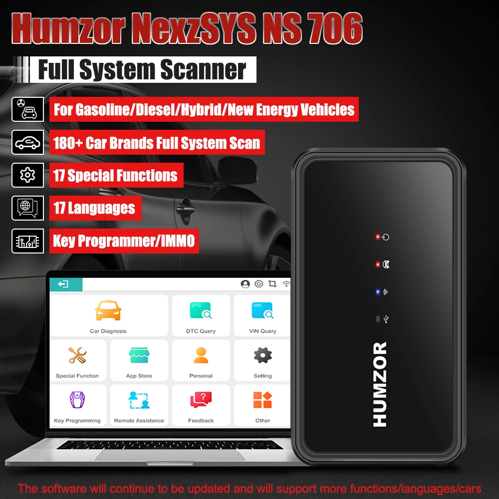 Humzor Obd2 Diagnostic Tool Nexzsys Ns706 Full System Diagnostic ...