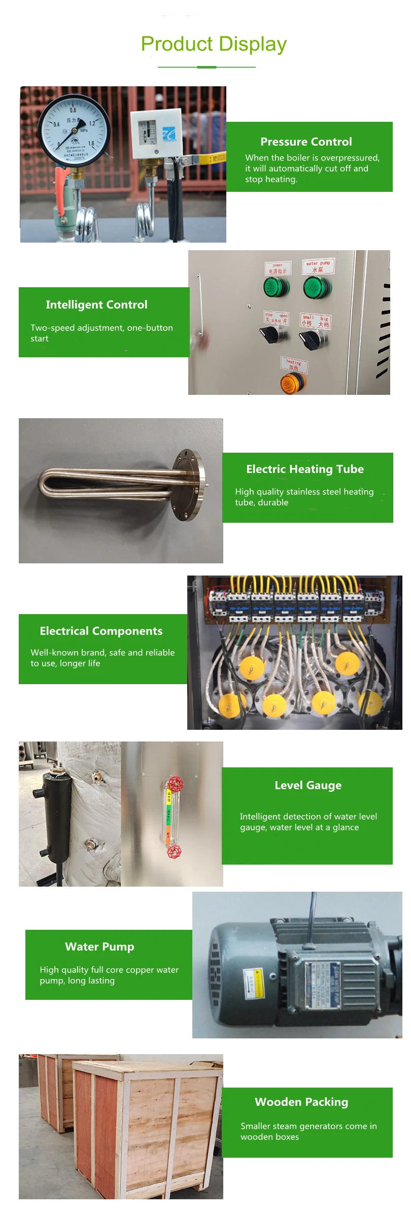 Fast Heating Small Stainless Steel 6kw 12kw 18kw Electric Steam ...