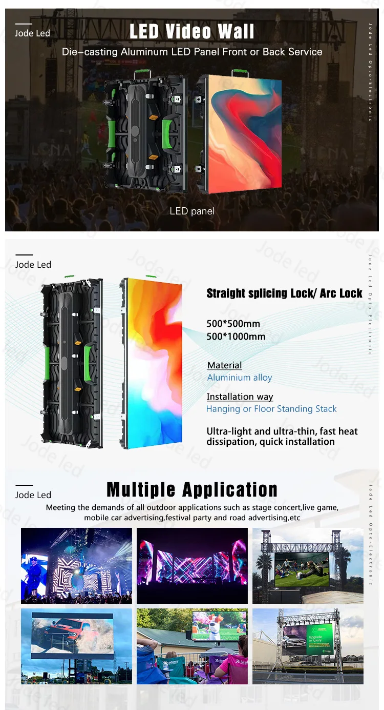 Jode Hd 500x500mm P3.91 Indoor Outdoor Events Full Color Complete ...