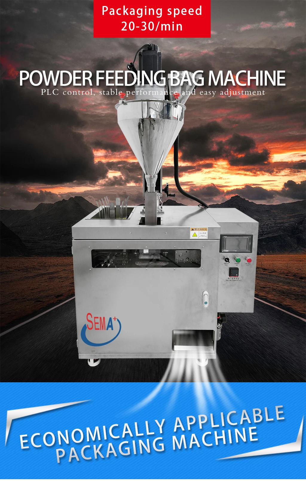 Small Powder Filling Machine Sachet Packaging Chili Powder Dry Powder ...