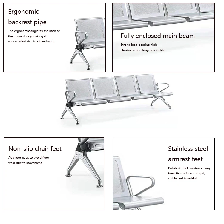 Triangle Chair 3 Seats - Stylish & Comfortable Waiting