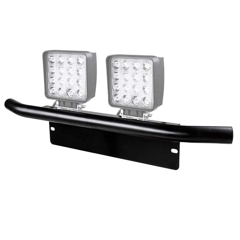 Universal Bull Bar Front Bumper License Plate Light Mount Bracket Lamp ...