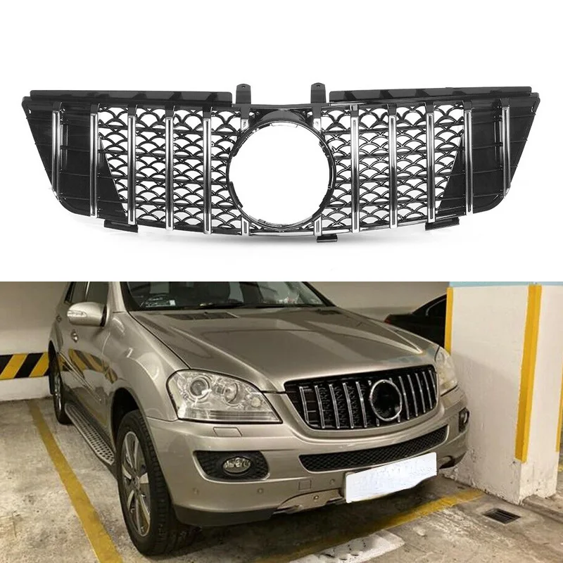 Car Front Grill Bumper Hood Mesh Grille Grid For Mercedes-benz Ml Class ...
