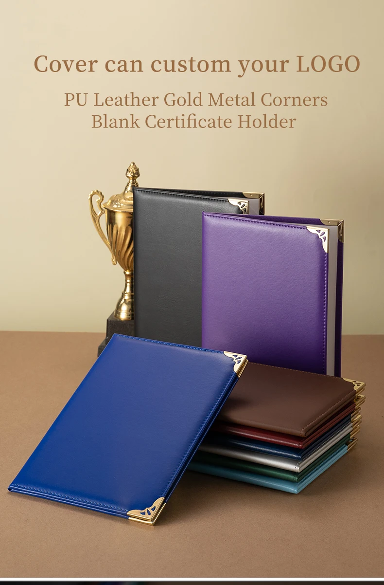 Diploma Cover A4 Certificate Holder PU - Custom Leather Folder