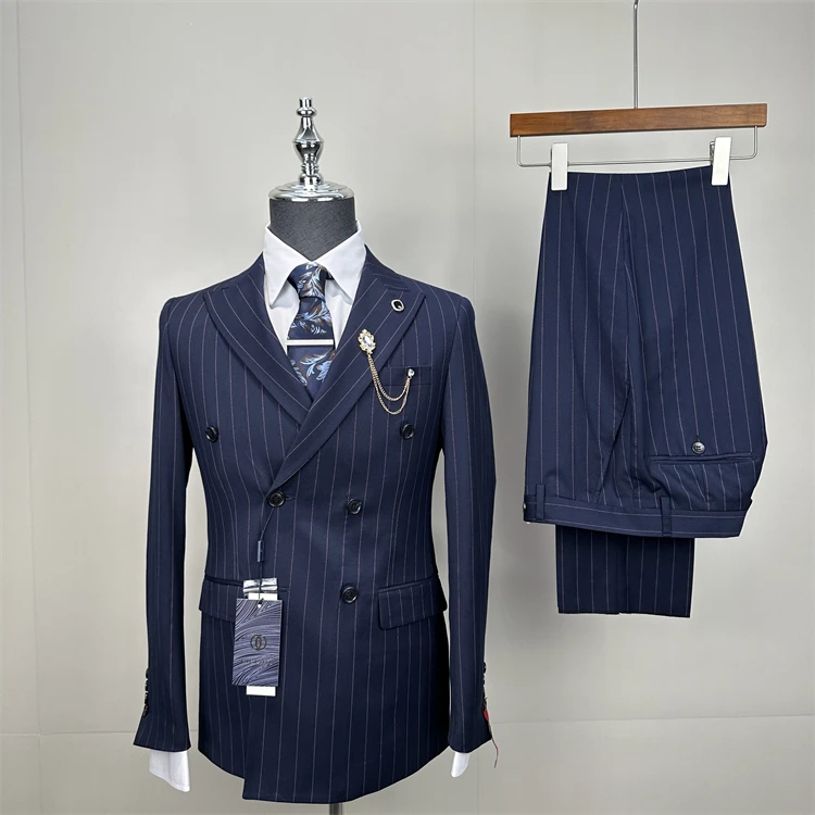 Customized Men's Formal Woolen Business Suits Exquisite Breathable ...