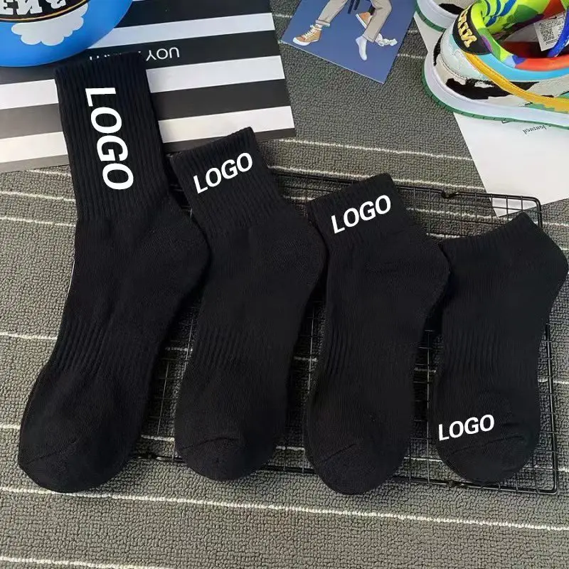Wholesale Logo Custom Print Socks Calcetines Designer Cotton Cycling ...