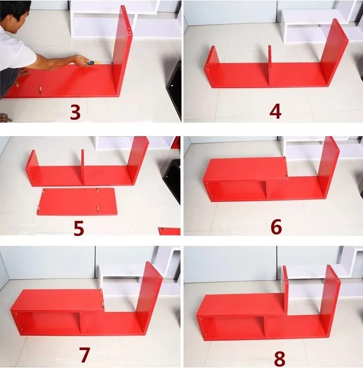 Modern Wood MDF Bookshelf - Adjustable & Stylish Storage