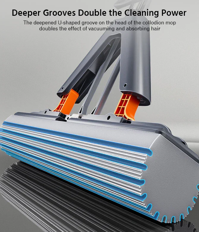 Joybos Self-Wringing Sponge Mops - Efficient Floor Cleaning