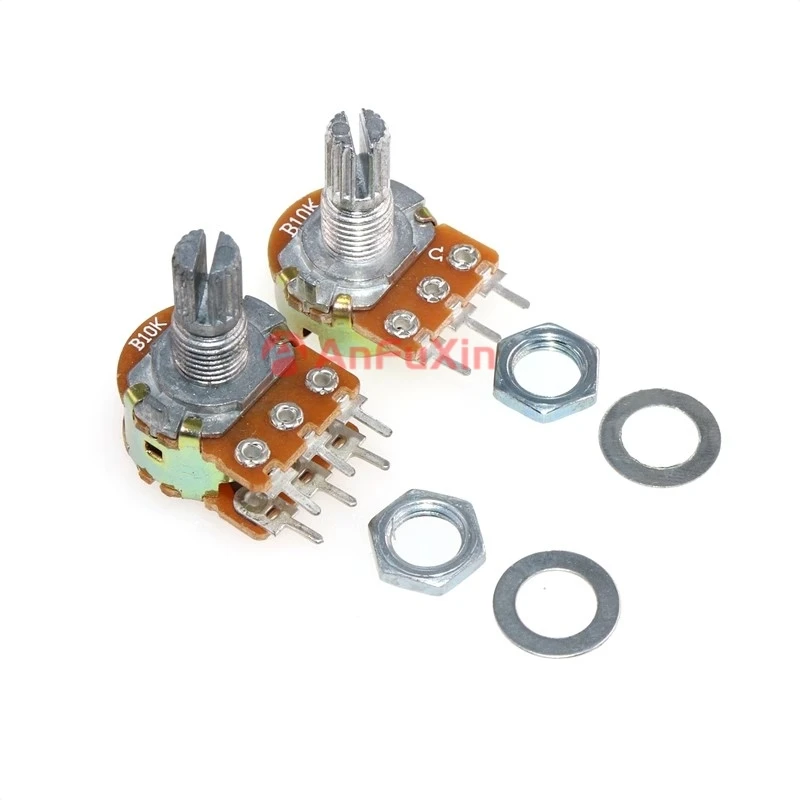 6-pin Wh148 B 1k 2k 5k 10k 20k 50k 100k 500k Duplex Potentiometer - Buy ...
