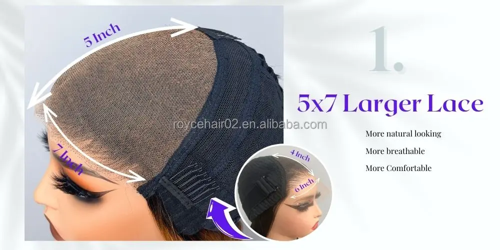 Layer Haircut 7x5 HD Peruvian Lace Front Wig Brazilian Swiss Closure