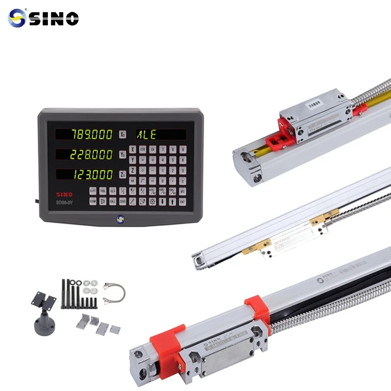 SINO Milling Lathe Glass Linear Scale with Precision DRO 3 Axis Digital ...