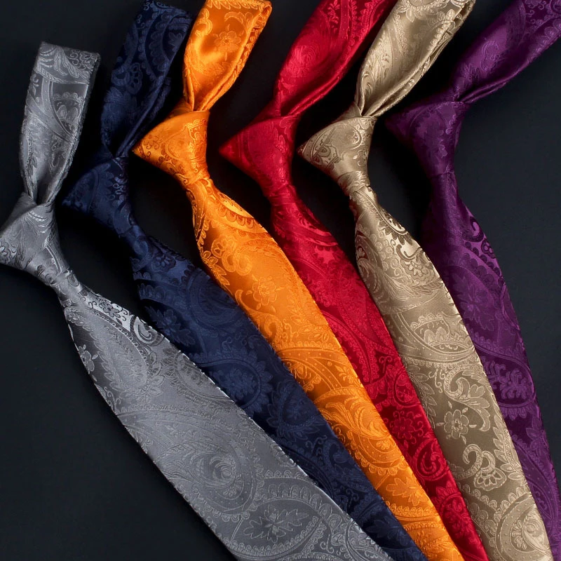 Mens Classic Luxury Branded Vintage Brown Copper Gold Paisley Corbata ...