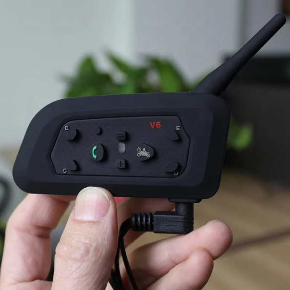 100% Waterproof 6 Riders Helmet Intercom V6-Plus BT5.0