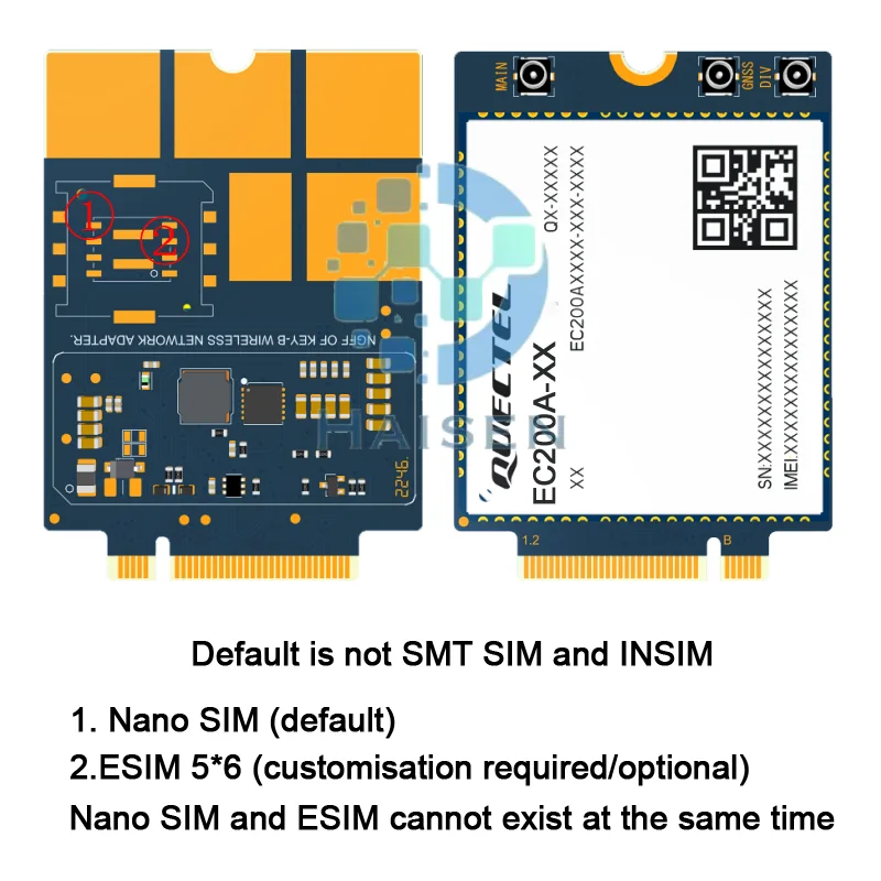Haisen Quectel Ec200a-au Ec200aauha M.2 4g Lte Cat4 Module Support Insim Ec200a Ec200 - Buy New ...