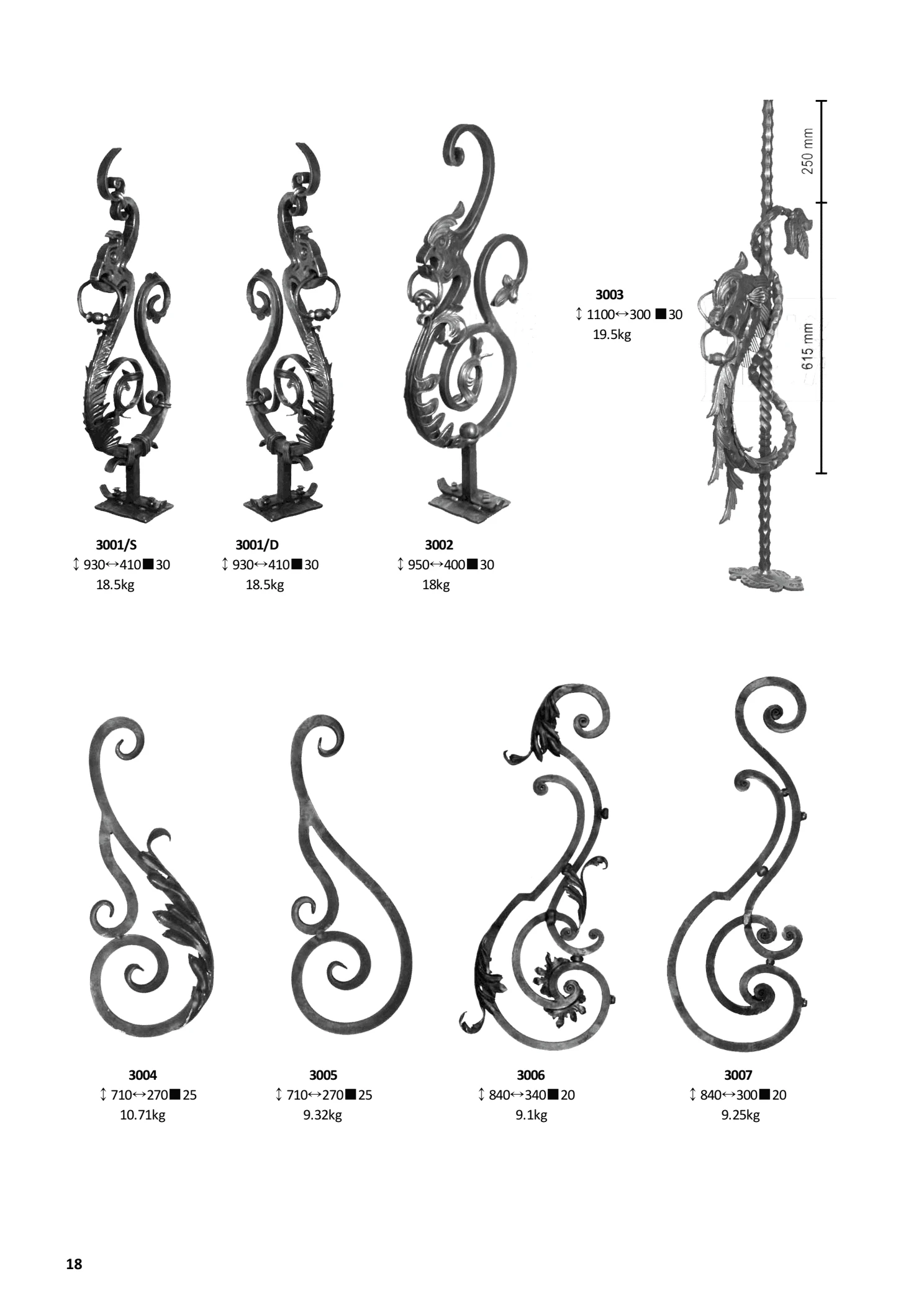 Wrought Iron Components Forged Elements Stair Starter for Gate Railing ...