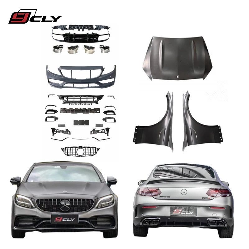 Mercedes Parts Front Bumper Bodykit 15-21 For Benz C-class W205 Coupe ...