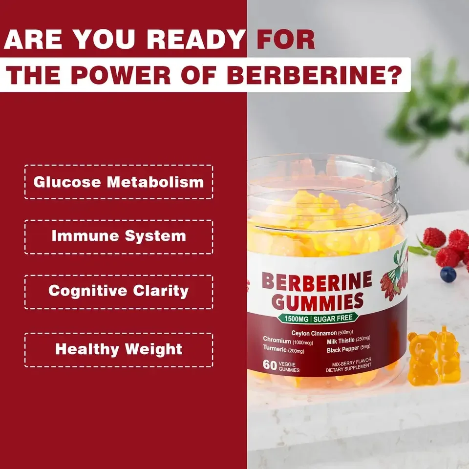 Biocaro Custom Berberine Gummies With Ceylon Cinnamon For Metabolism ...