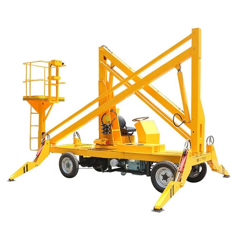 Electrical 200Kg Load Mobile Rough Terrain Boom Lift Articulated ...