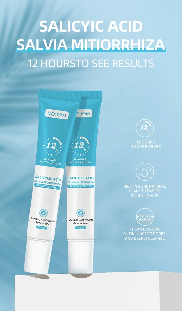 Salicylic Acid Acne Gel for Pimple Scar Removal - Shrink Pores & Smooth ...