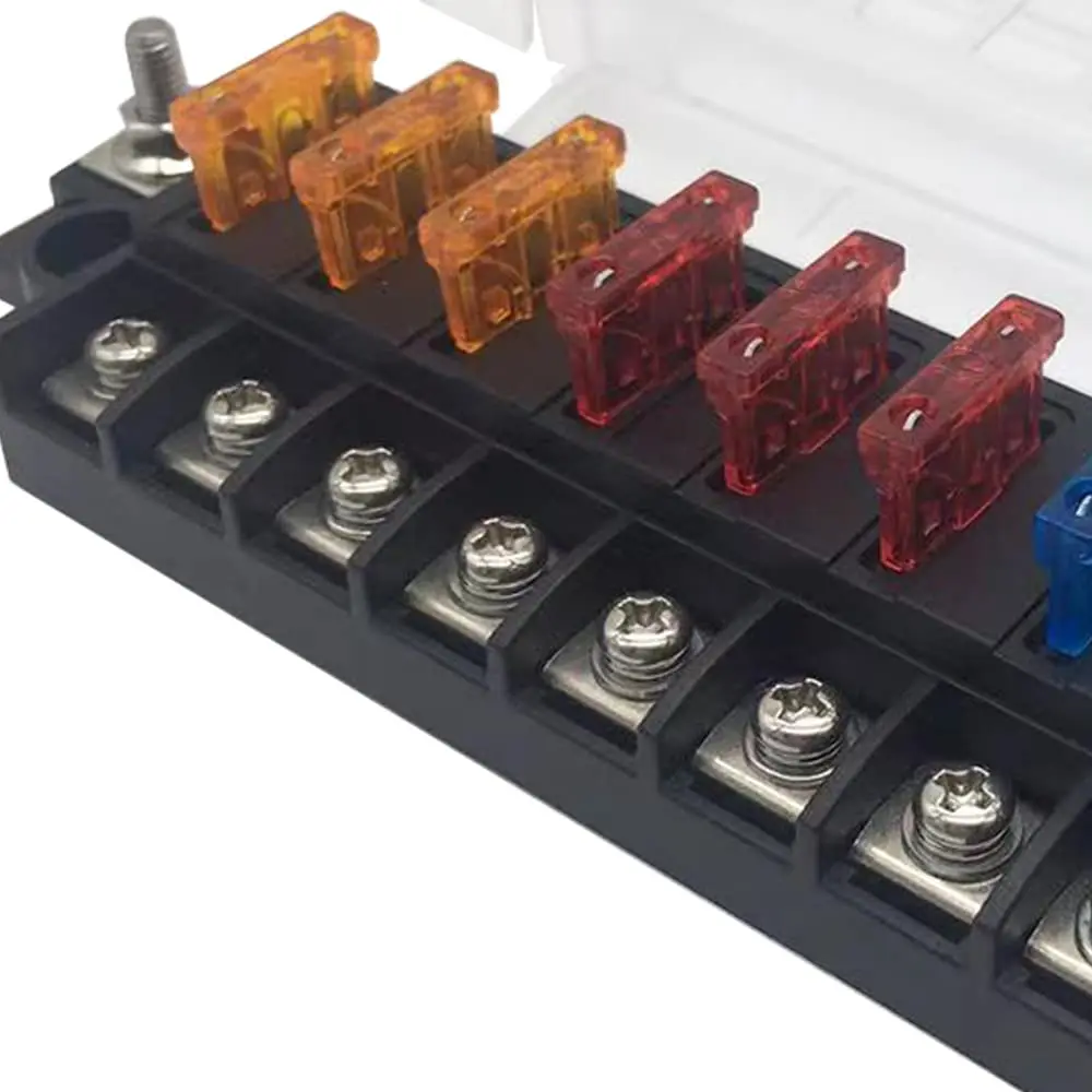 8 Positive Fuse Block Automotive Boat Marine 8 Way Blade Fuse Box 12 ...