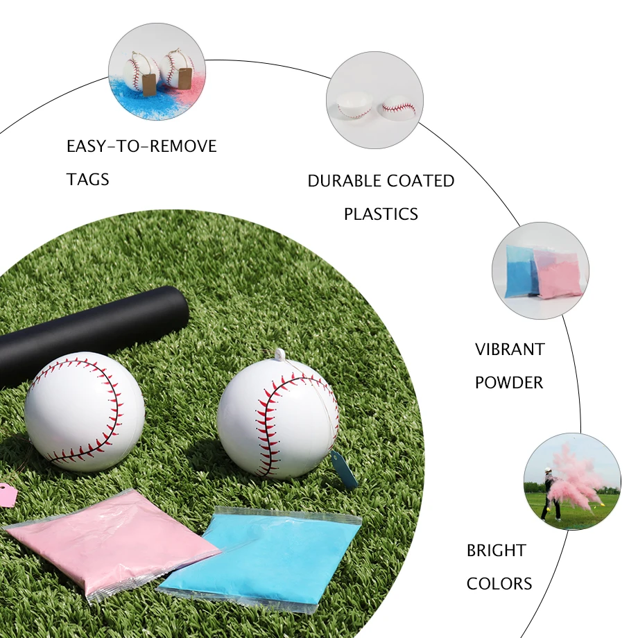 Baseball Gender Reveal Handmade Cricket/baseball (pink Or Blue) Baby ...