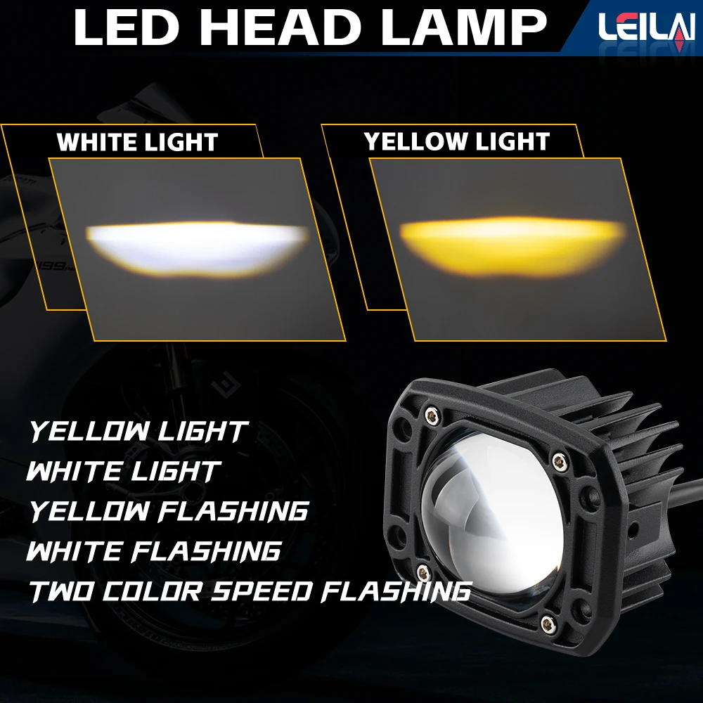 3 Inch LED Work Light Flush Mount Dual Color Led Fog Lights for 4x4 ...