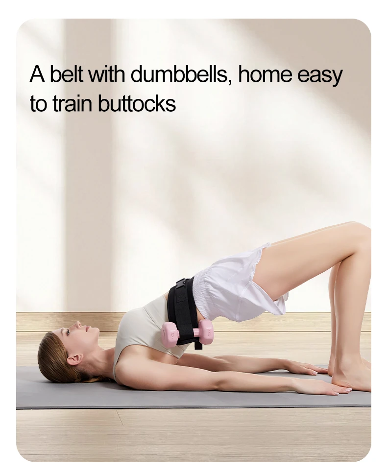 5064#Hip Thrust Belt Adjustable Weightlifting Straps Booty Belt Hip ...