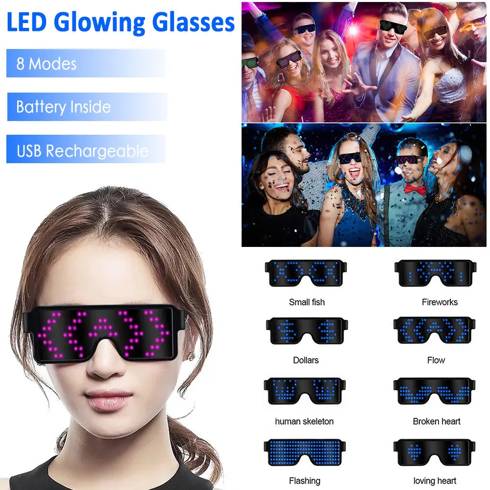Rechargeable Programmable Editable Fullcolor Smart Diy Luminous Shining ...