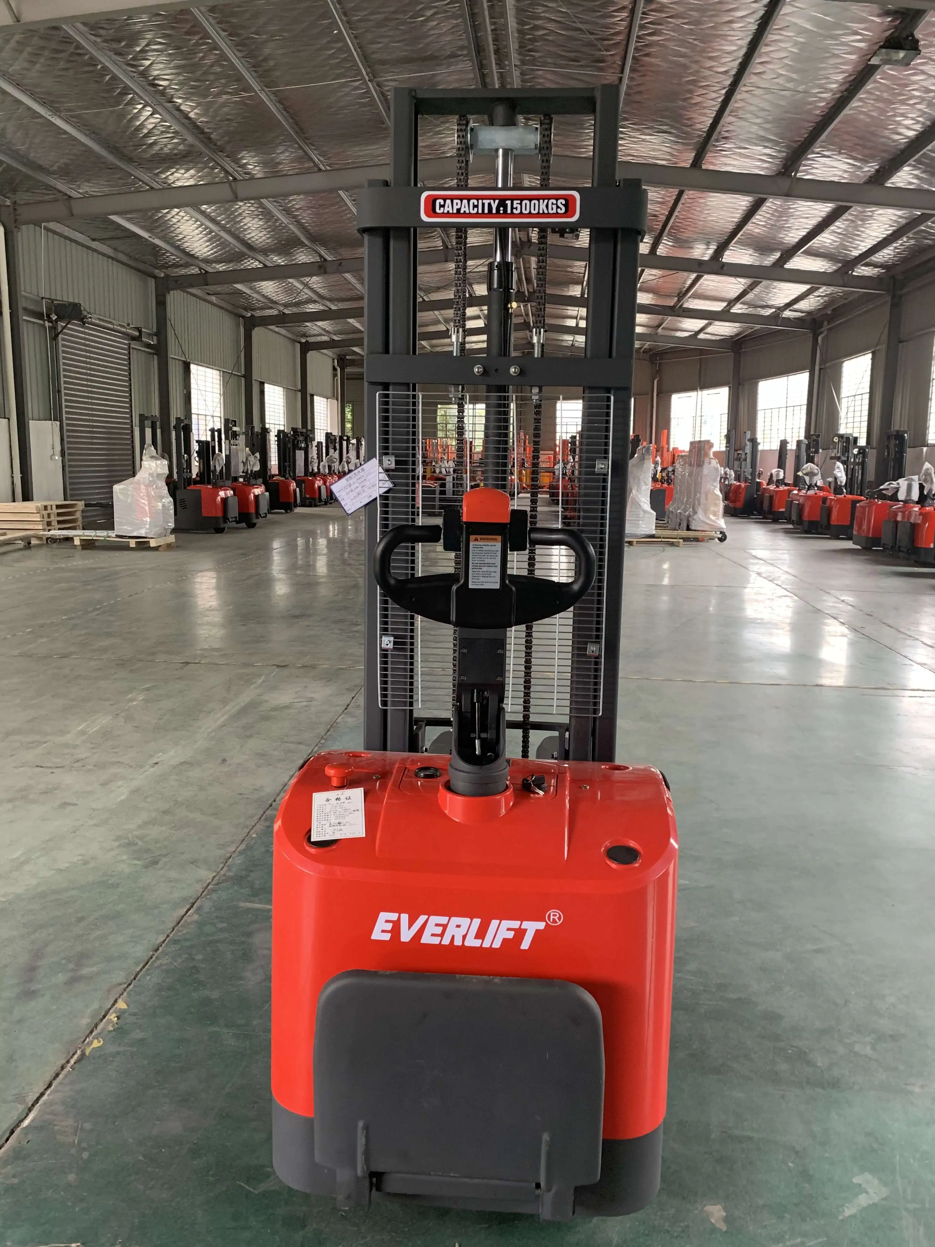 Everlift Lifting Electric Stackers Pallet Stacker Standing On Type ...