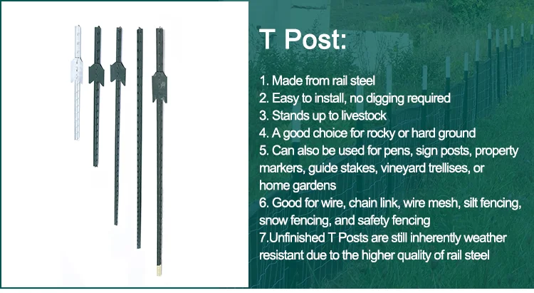 Sustainable Metal t Fence Post Wholesale Customized t Farm Fence Post ...