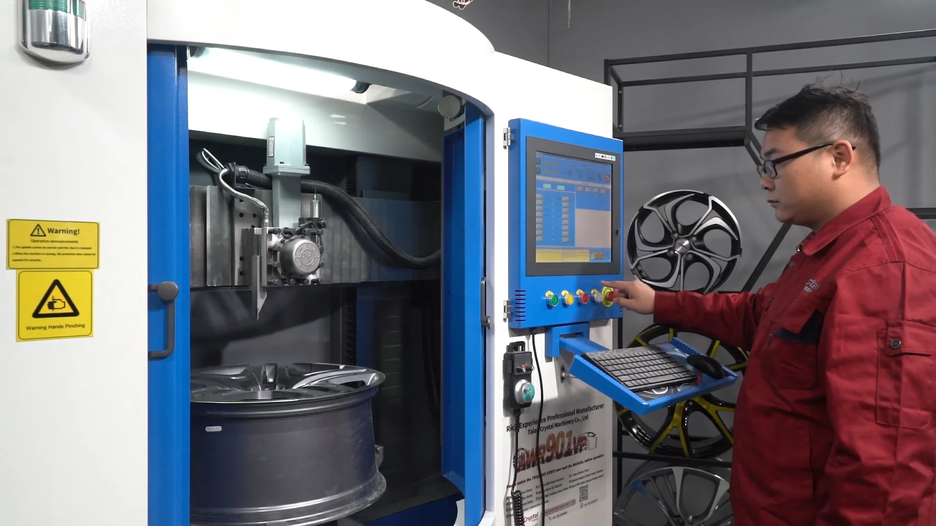 Mag Wheel Repair Lathe Cnc Alloy Wheel Rim Fix Machine Awr901vp - Buy ...